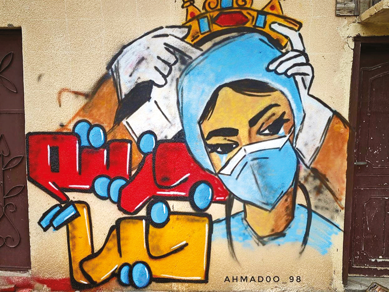 Graffiti artist pays tribute to healthcare workers | Muscat Daily| Oman ...