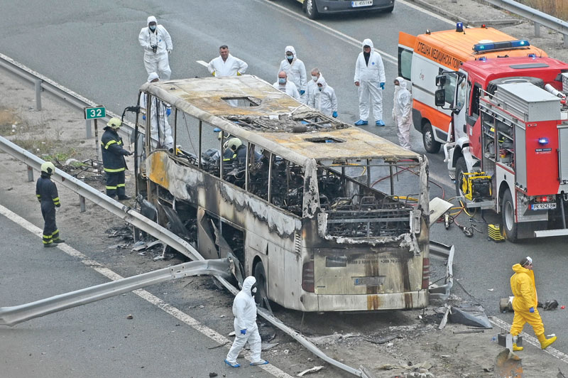 46 killed in tourist bus crash on Bulgaria highway