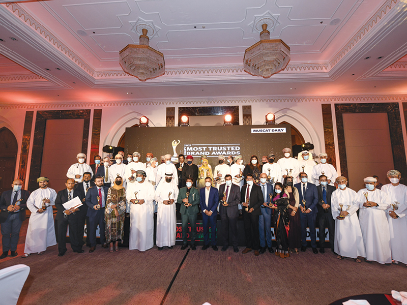 45 brands bag Oman's Most Trusted Brand Awards 2021 | Muscat Daily ...