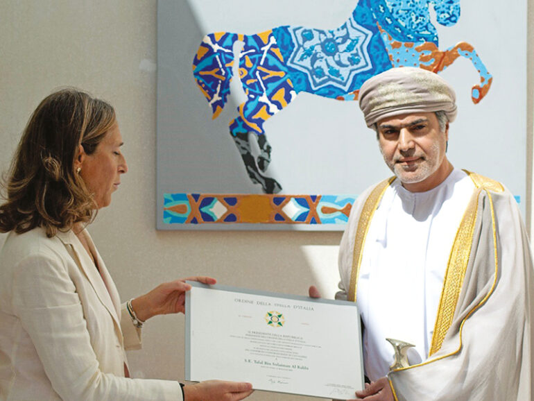 Italy confers civilian order on Talal al Rahbi