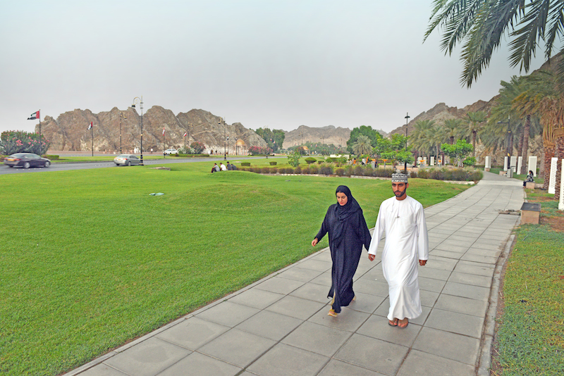 Check out the quieter side of Muttrah corniche, away from the crowds