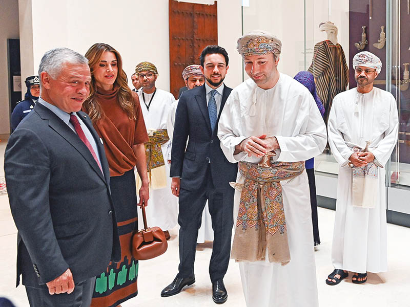 King Abdullah II visits National Museum, Royal Opera House Muscat