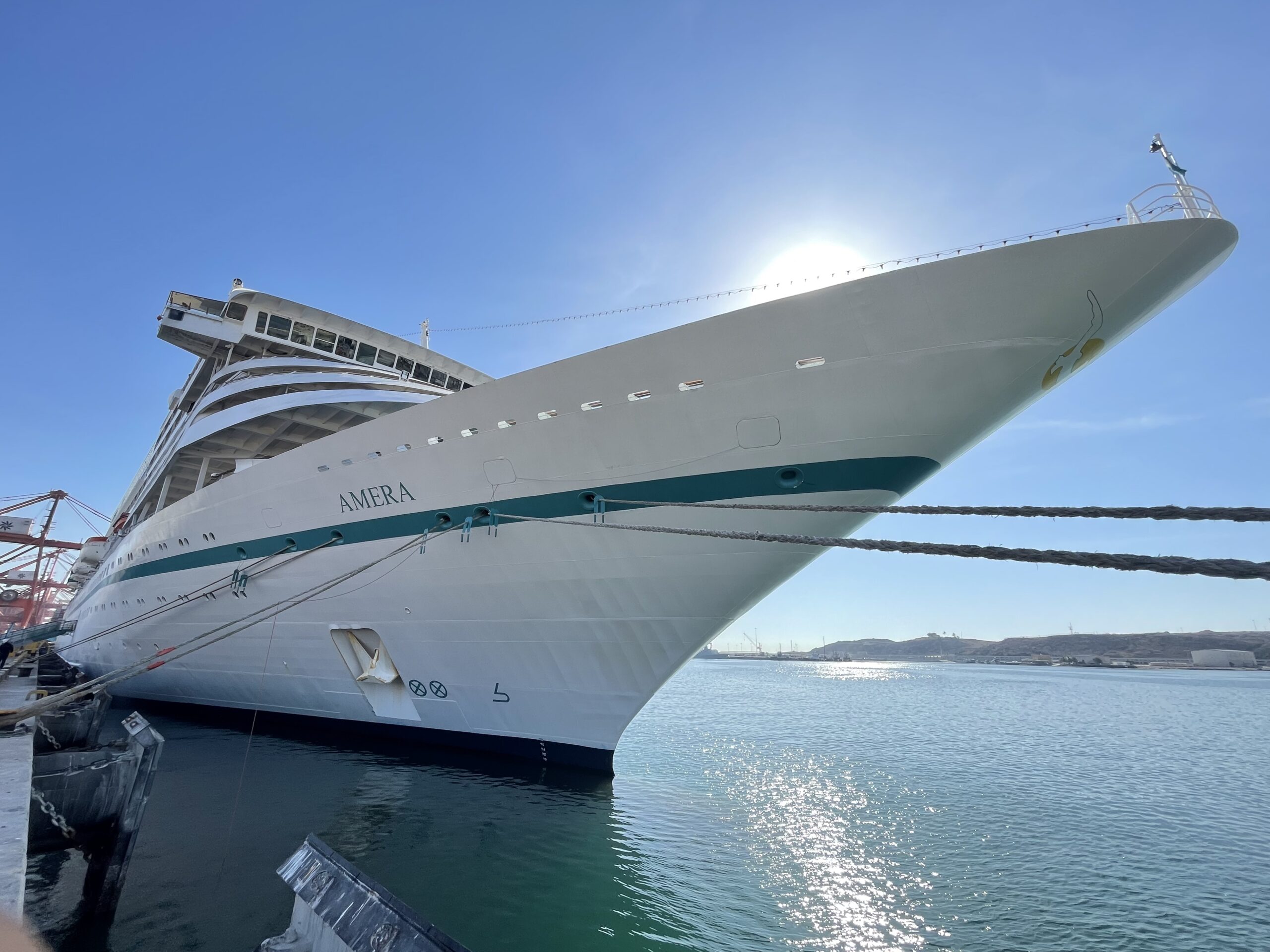 Cruise ship with 1,082 passengers docks at Salalah Port
