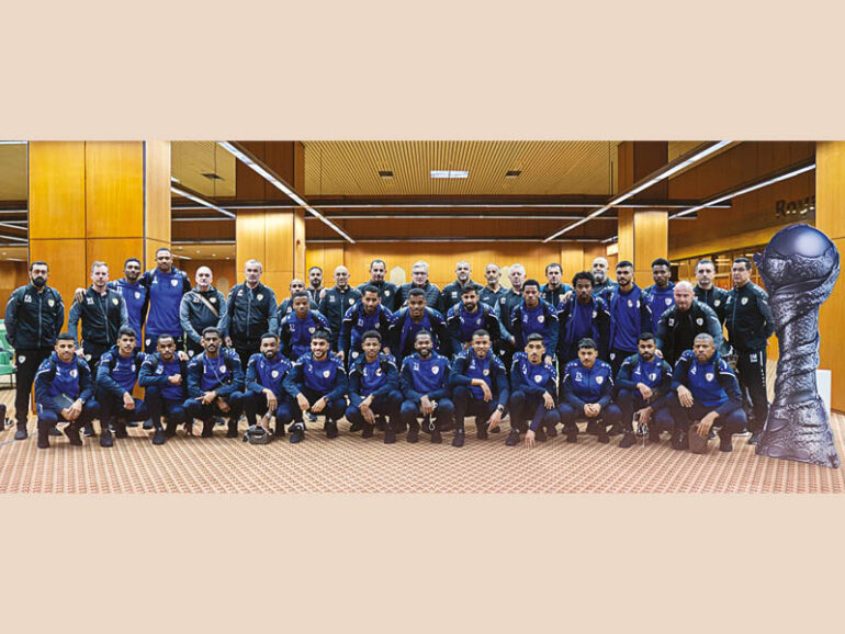 Oman national football team in Iraq for Arabian Gulf Cup
