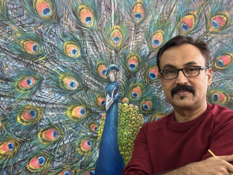 Indian artist creates a royal portrait for Oman's 54th National Day