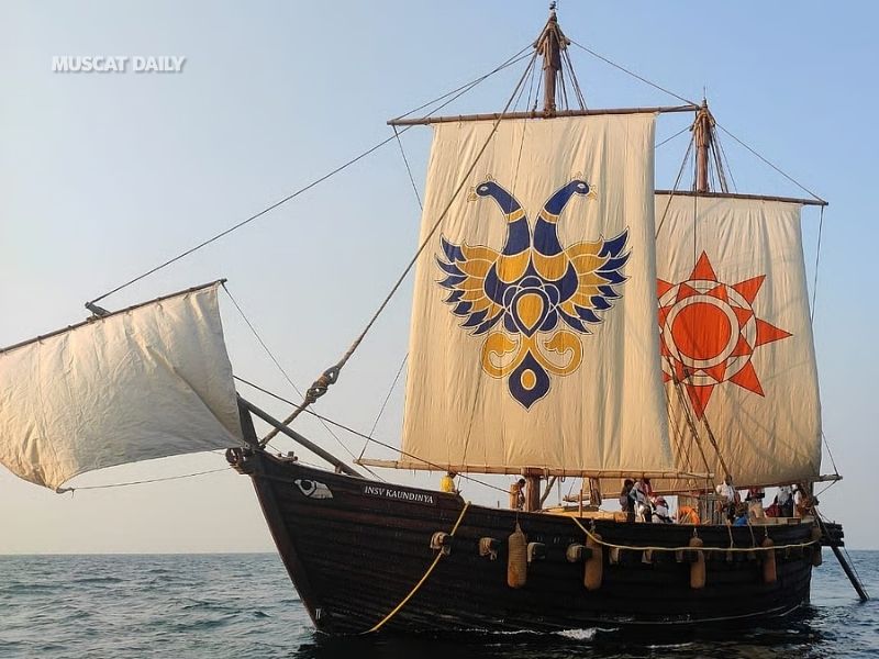 INSV Kaundinya completes historic voyage to Muscat