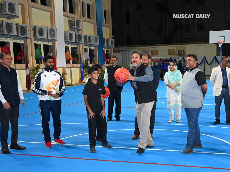 Indian School Darsait inaugurates multipurpose court in grandeur